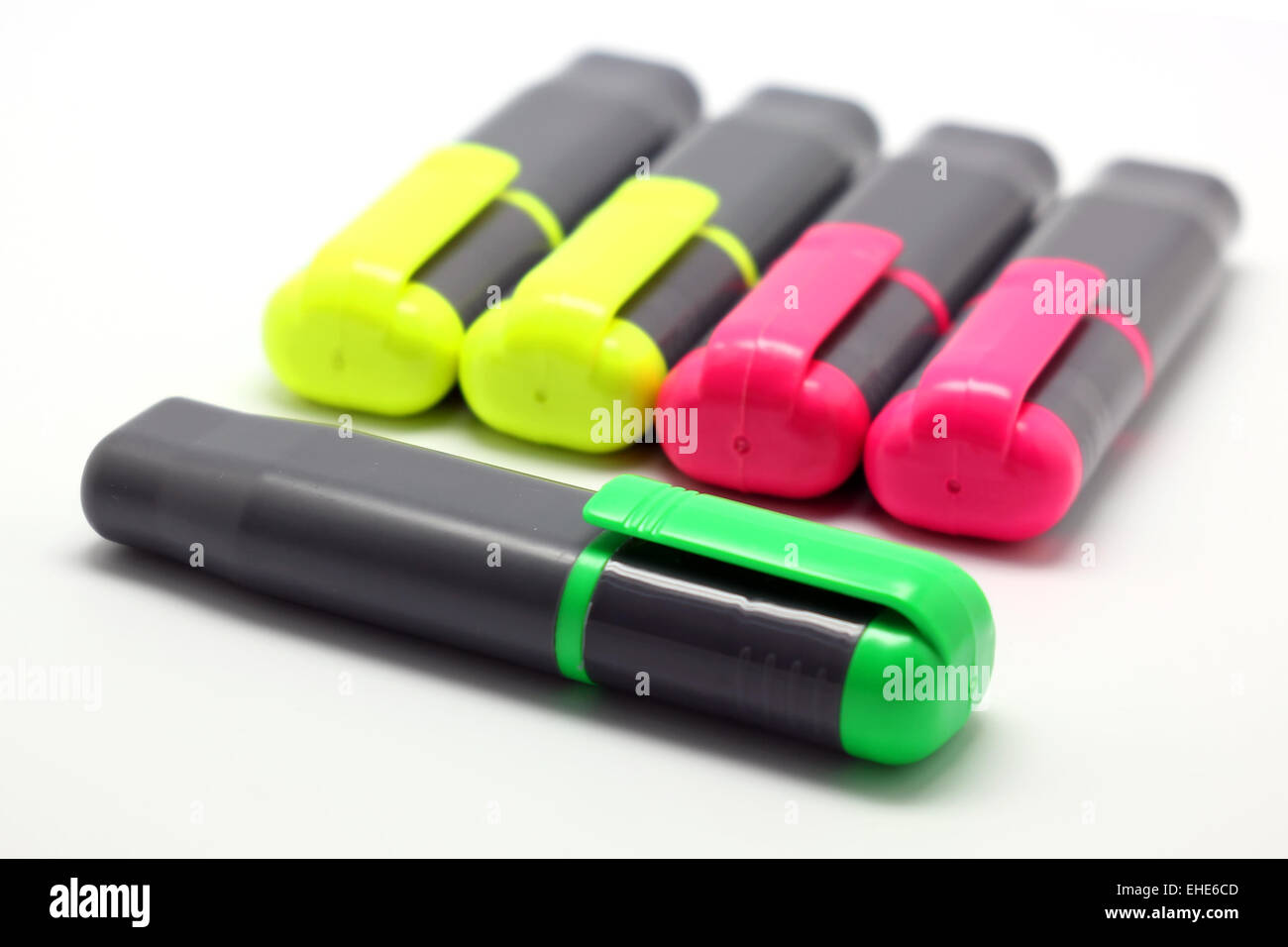 Color highlighter isolated on white background Stock Photo - Alamy