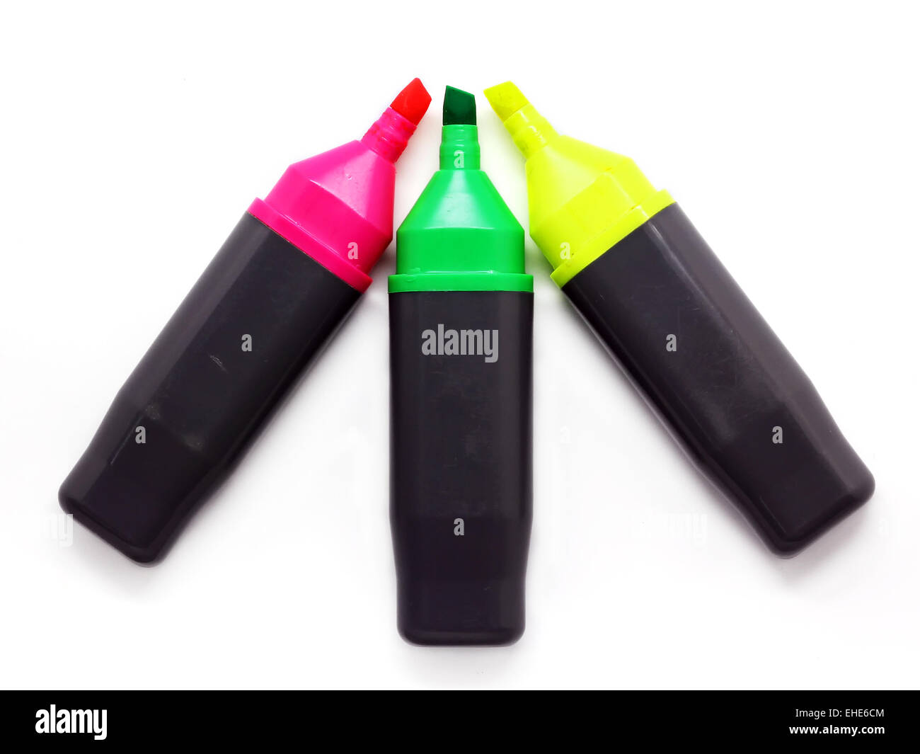 Color highlighter isolated on white background Stock Photo - Alamy