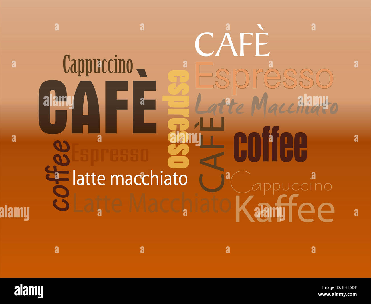 Kaffee collage hi-res stock photography and images - Alamy
