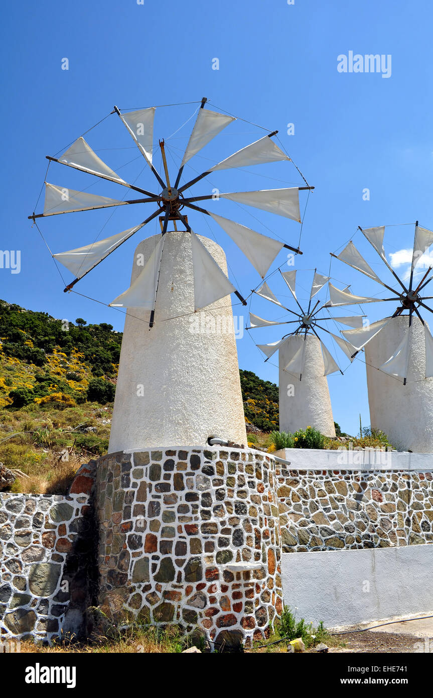 Windmills crete greece hi-res stock photography and images - Alamy
