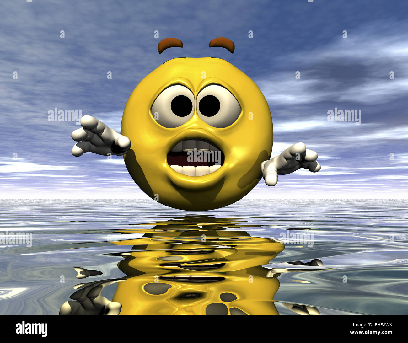 Emoticon frightened hi-res stock photography and images - Alamy