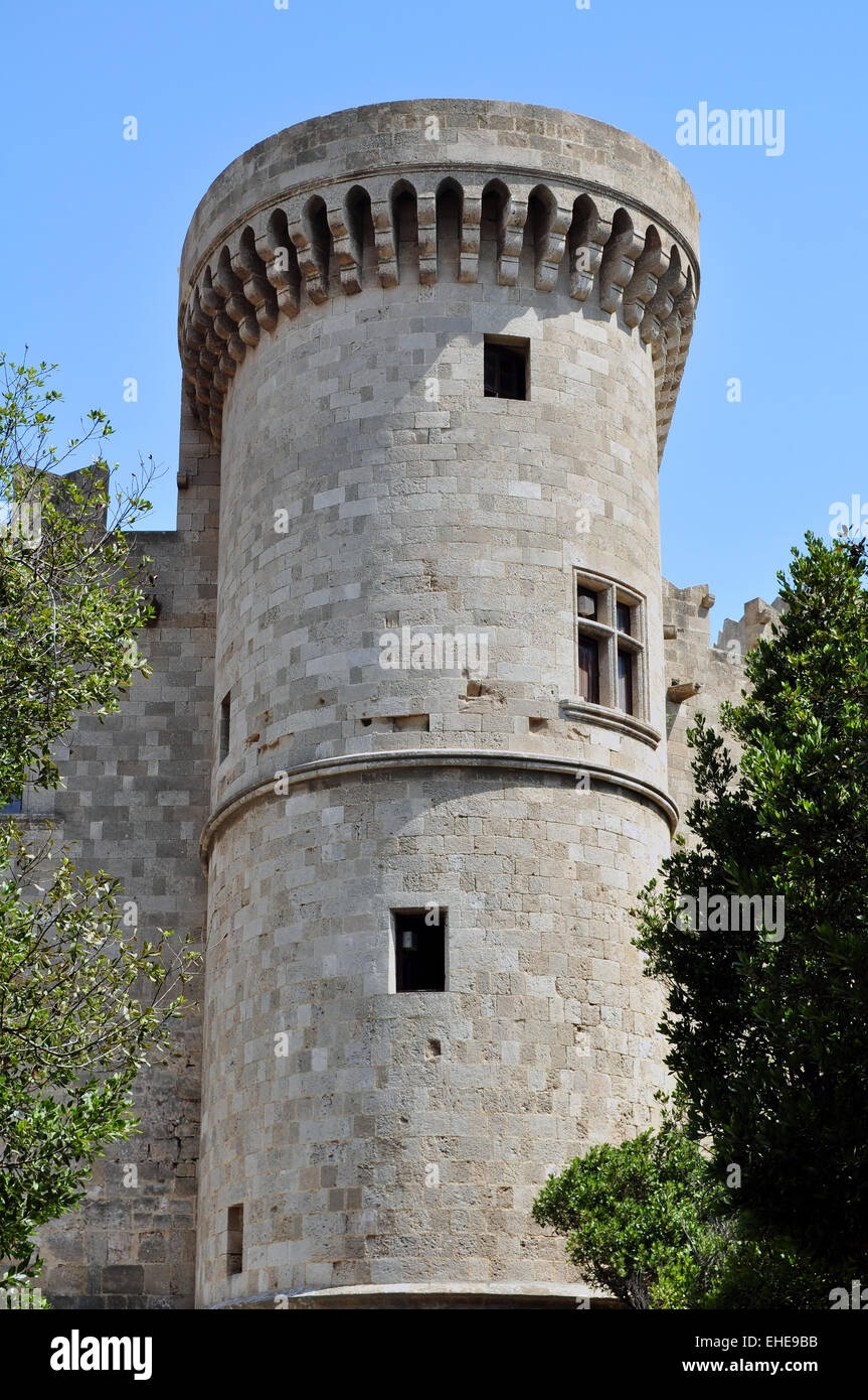 Tower rhodes city wall hi-res stock photography and images - Alamy