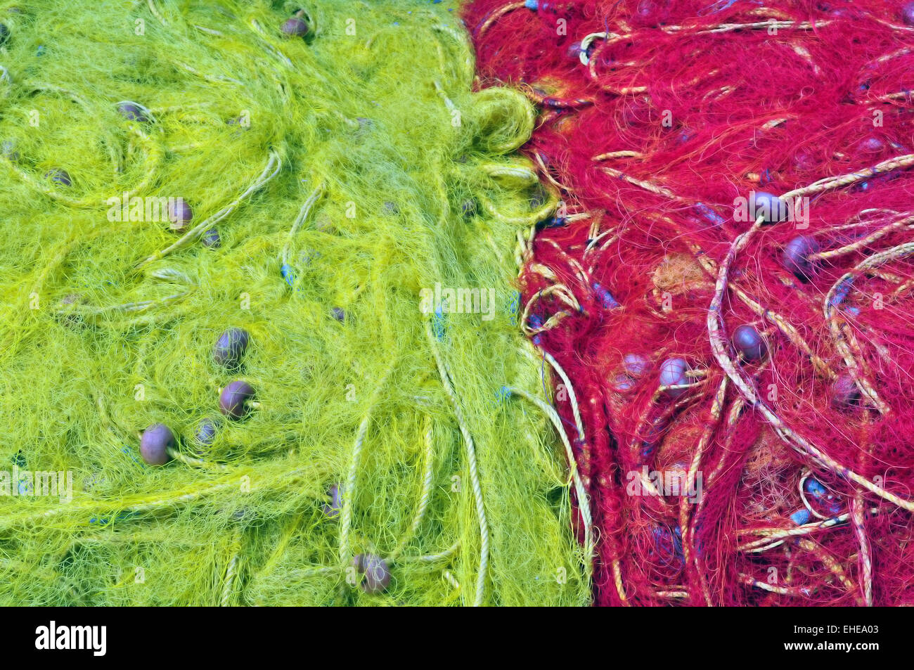 Fishing port red nets hi-res stock photography and images - Alamy