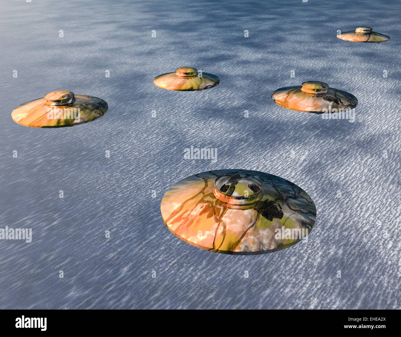 Ufo 3d visualization render hi-res stock photography and images - Alamy
