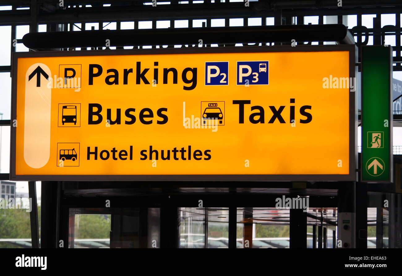 Airport terminal sign Stock Photo - Alamy