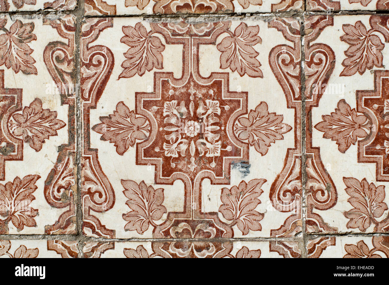 Vintage spanish tiles background Stock Photo - Alamy