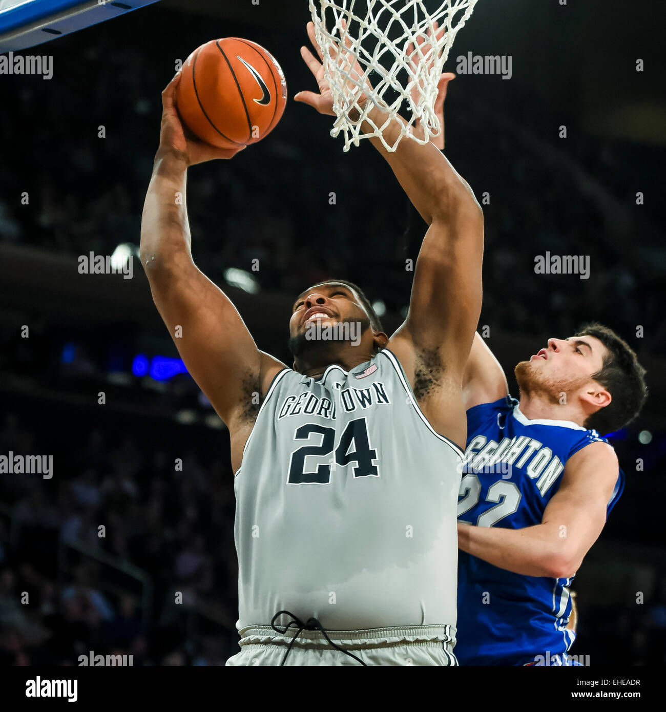 New York, NY, USA. 12th Mar, 2015. March 12, 2015: Georgetown senior ...