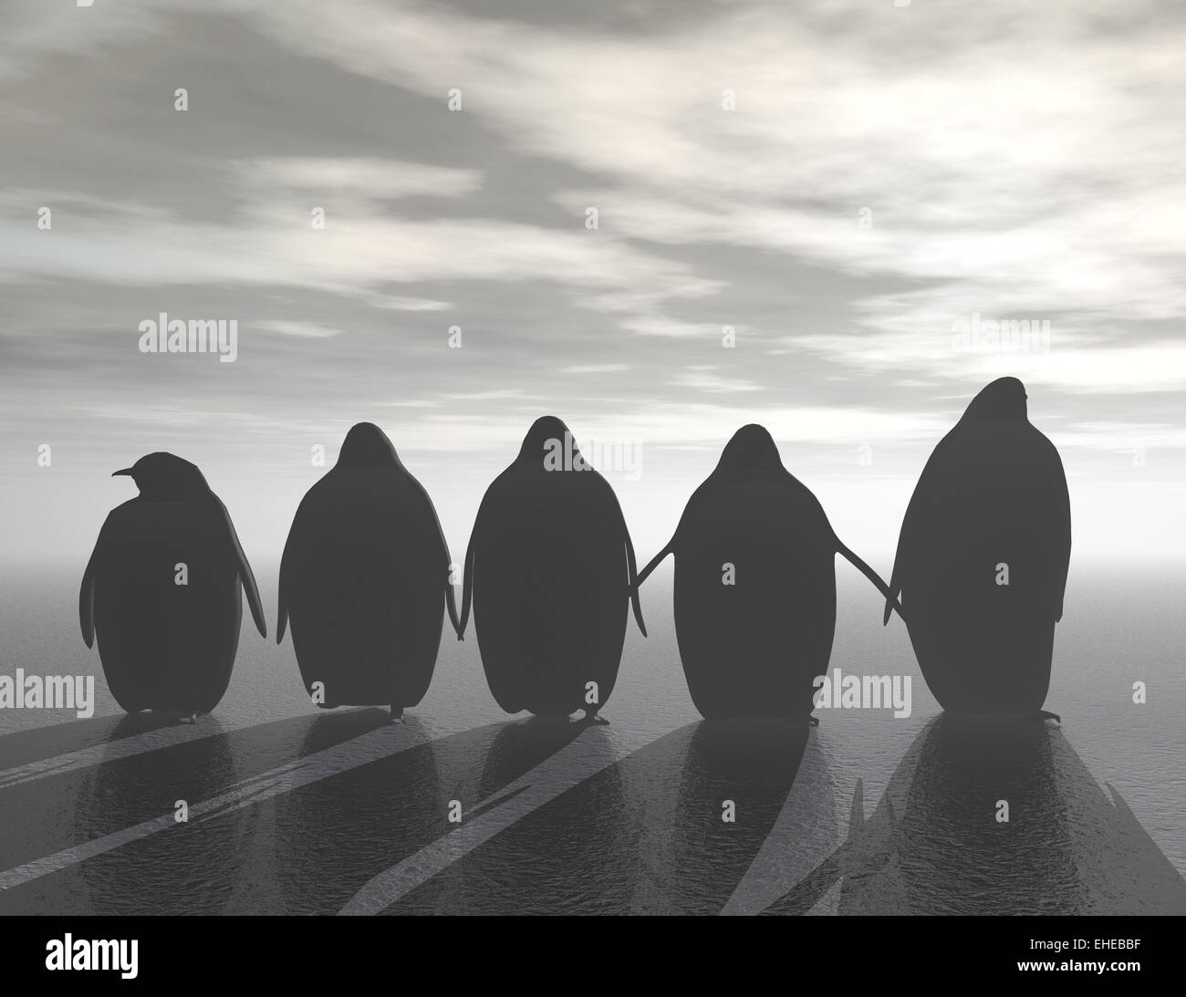 Realistic penguins hi-res stock photography and images - Alamy