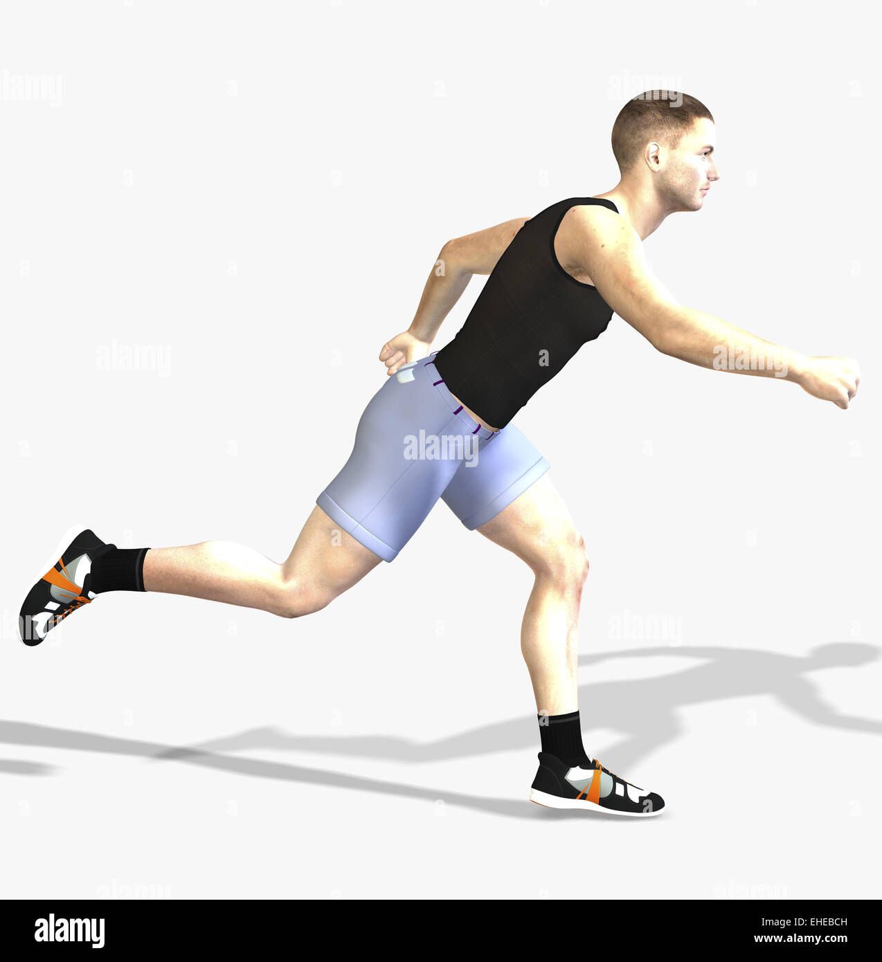 Human body muscular running Cut Out Stock Images & Pictures - Alamy