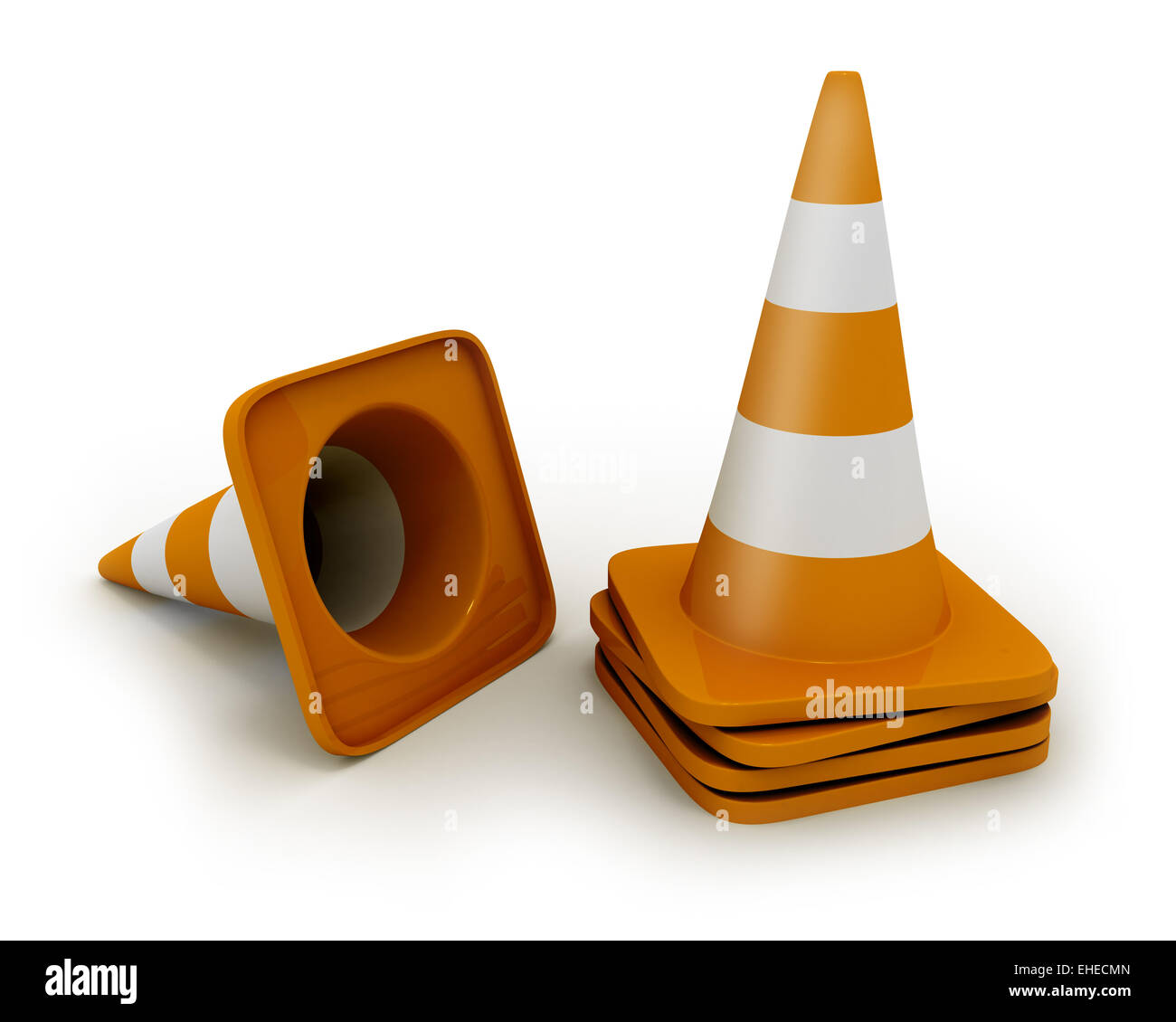 Clip art road cones Cut Out Stock Images & Pictures - Alamy