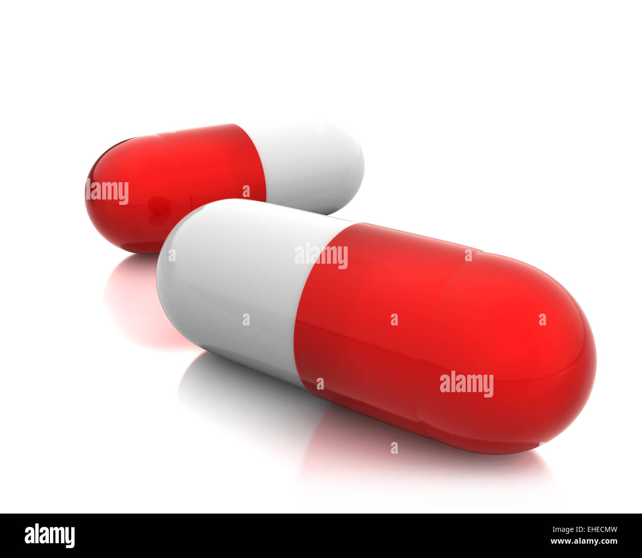 Two red pills Stock Photo - Alamy