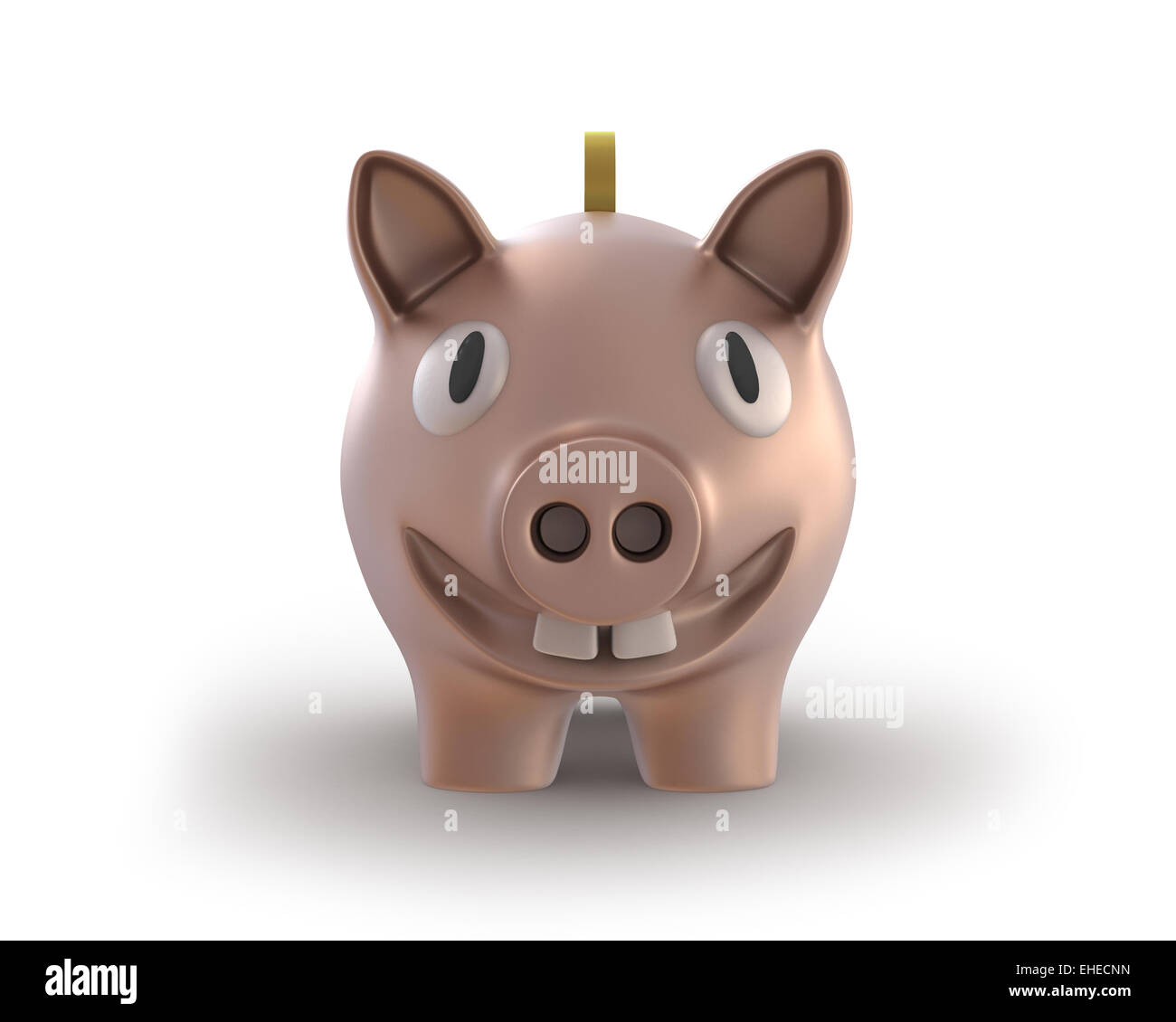 Piggy bank front view Stock Photo - Alamy