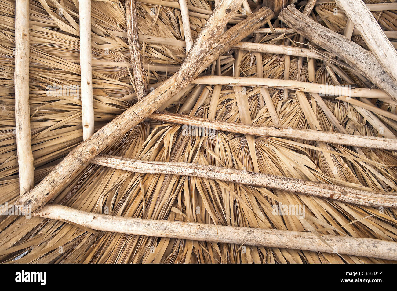 Beach hut roof structure Stock Photo - Alamy