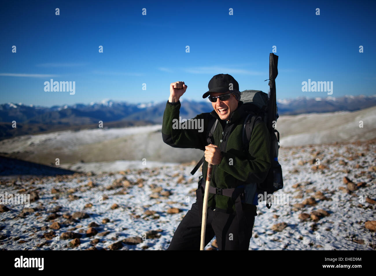 Cheerful hiker hi-res stock photography and images - Alamy