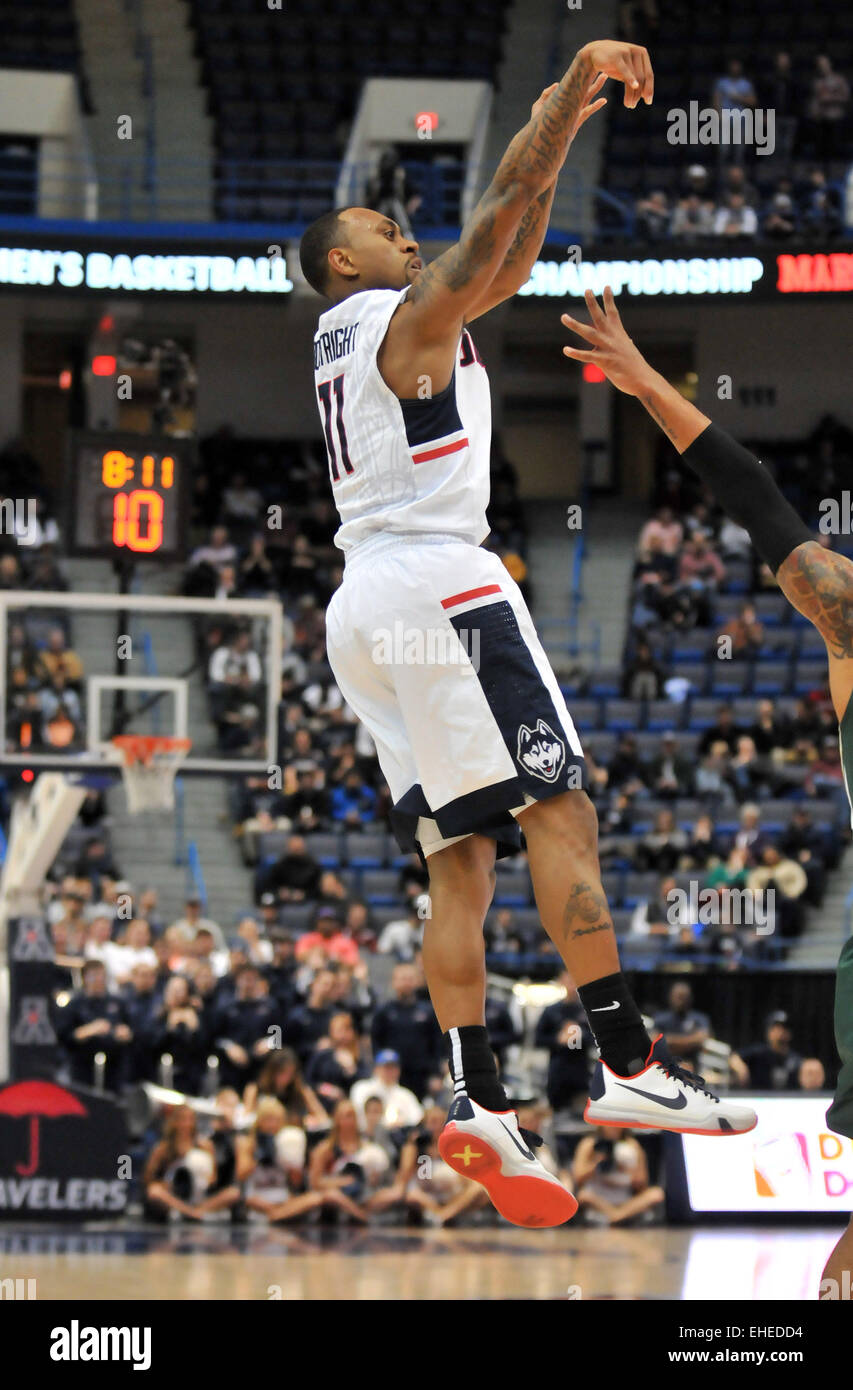 March 12th 2015:Ryan Boatright(11) of Uconn in action during the NCAA ...