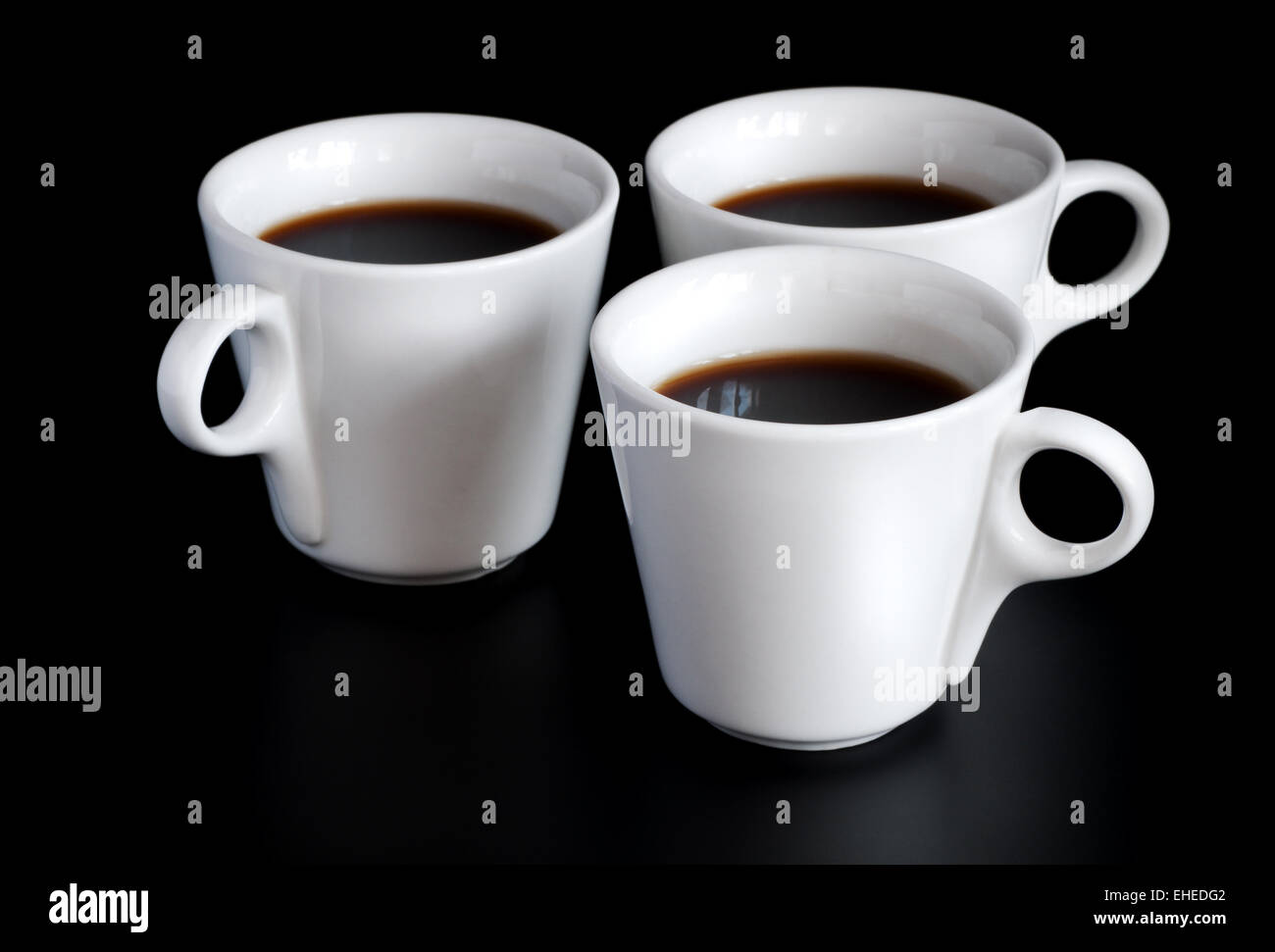 Three Coffee Cups Stock Photo - Alamy