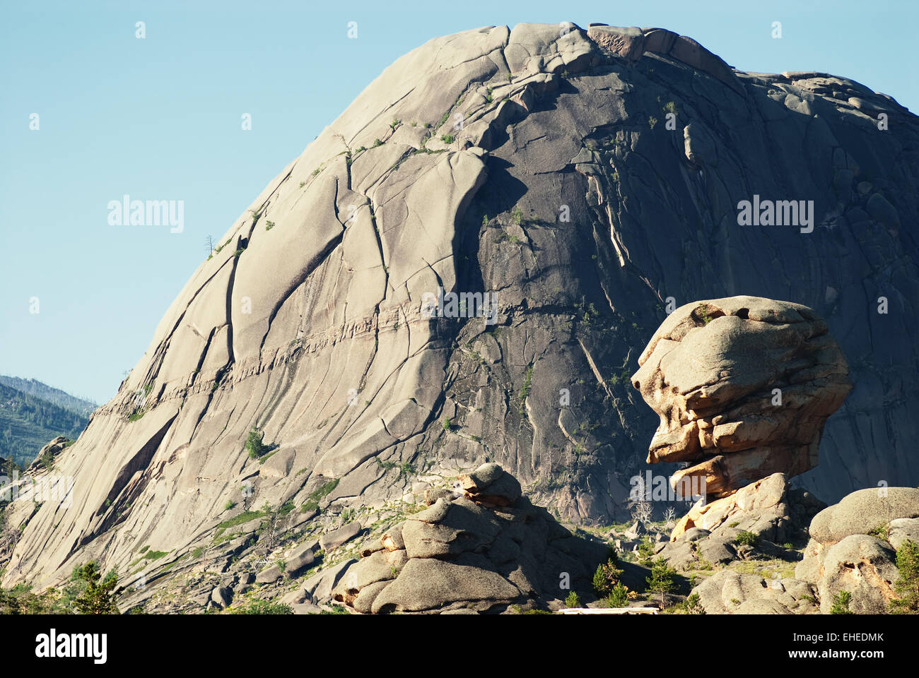 Cliff and mount Stock Photo - Alamy