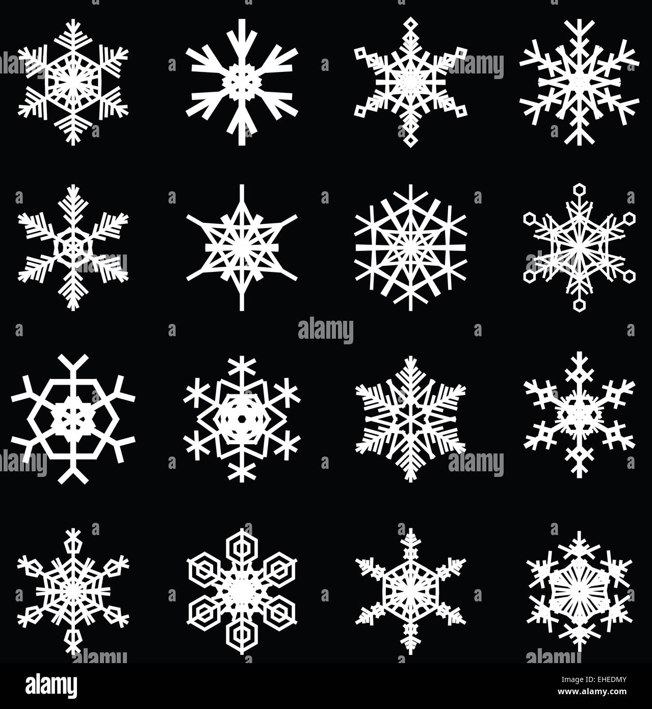 Snowflakes set hi-res stock photography and images - Alamy