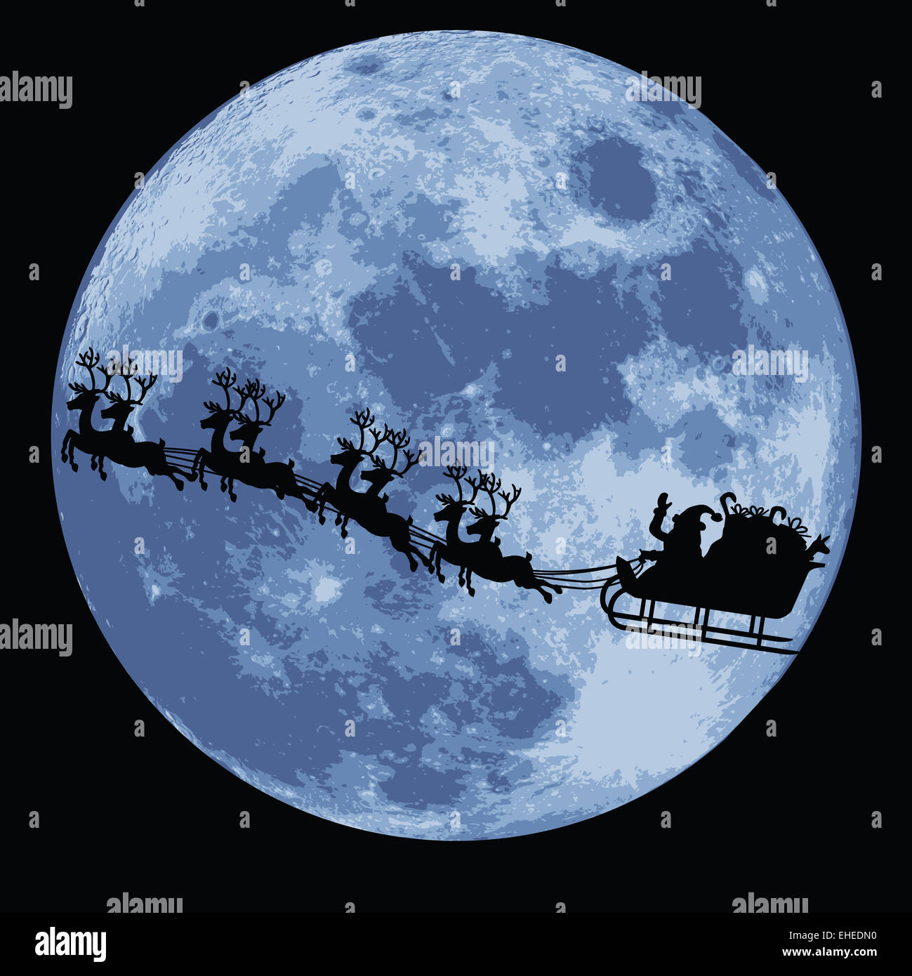 Santa reindeers sleigh hi-res stock photography and images - Alamy