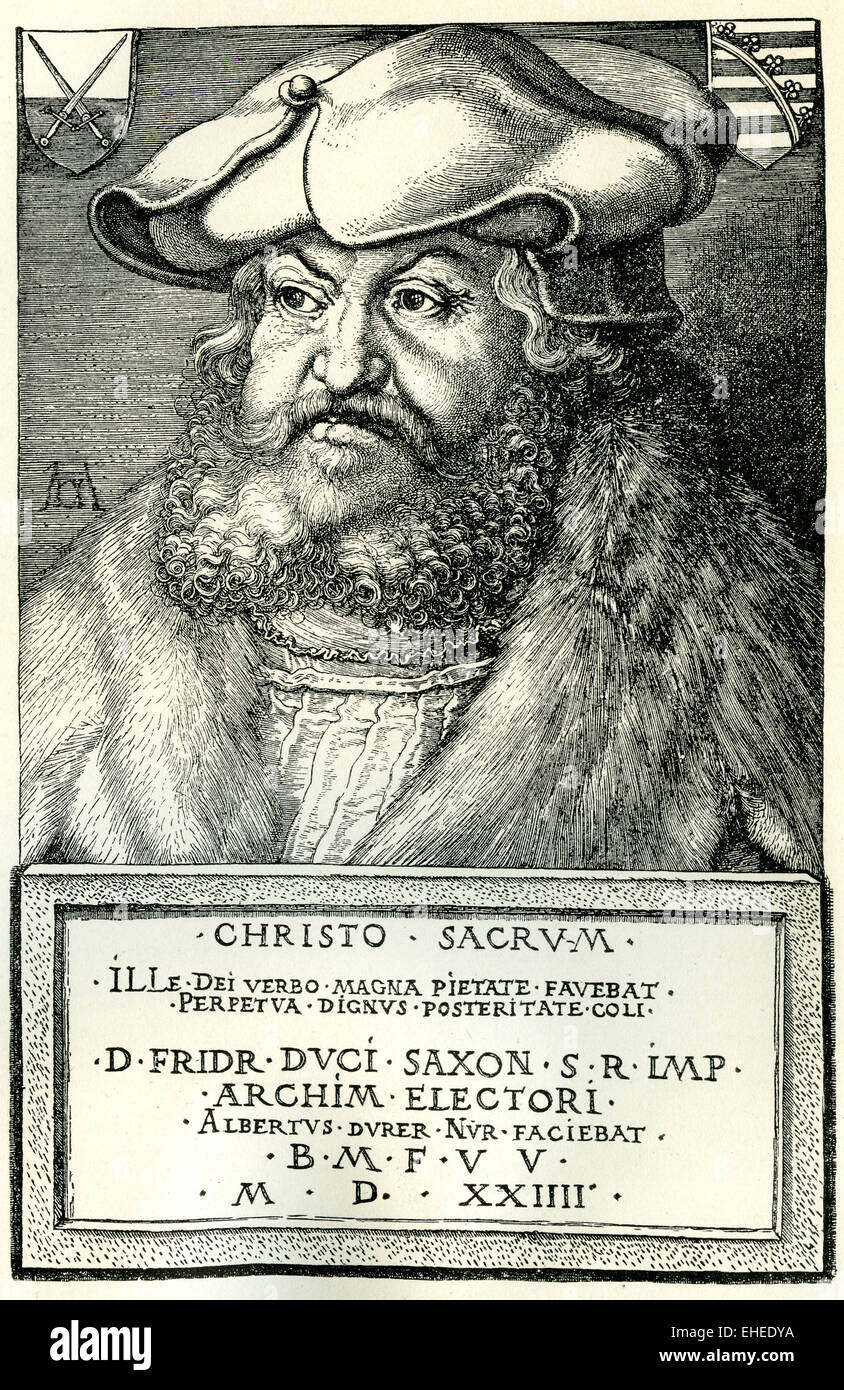Frederick the Wise, Prince-elector of Saxony, who protected Martin ...