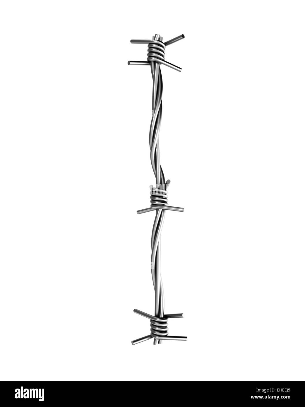 Barbed wire alphabet, I Stock Photo - Alamy
