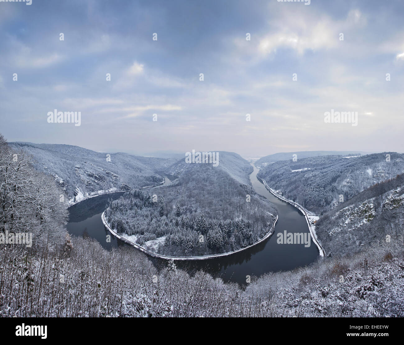 saar loop near Mettlach, Saarland, Germany Stock Photo - Alamy