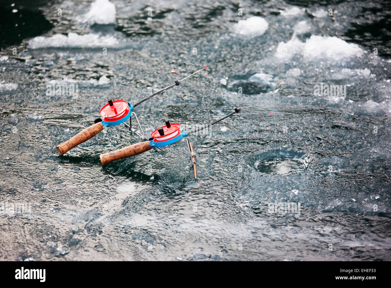 Two ice fishing hi-res stock photography and images - Alamy