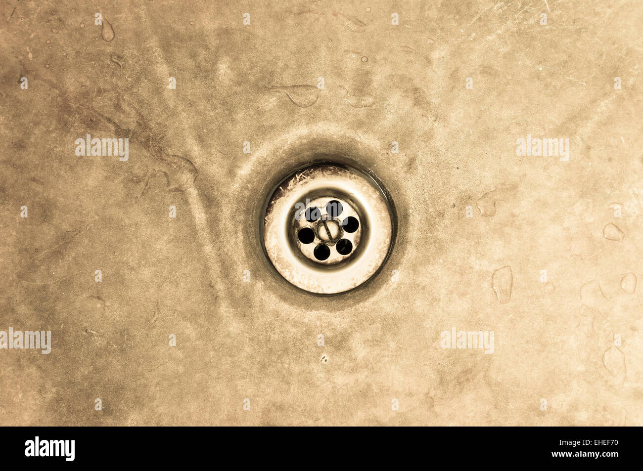 Drain old rusty sink for background Stock Photo - Alamy
