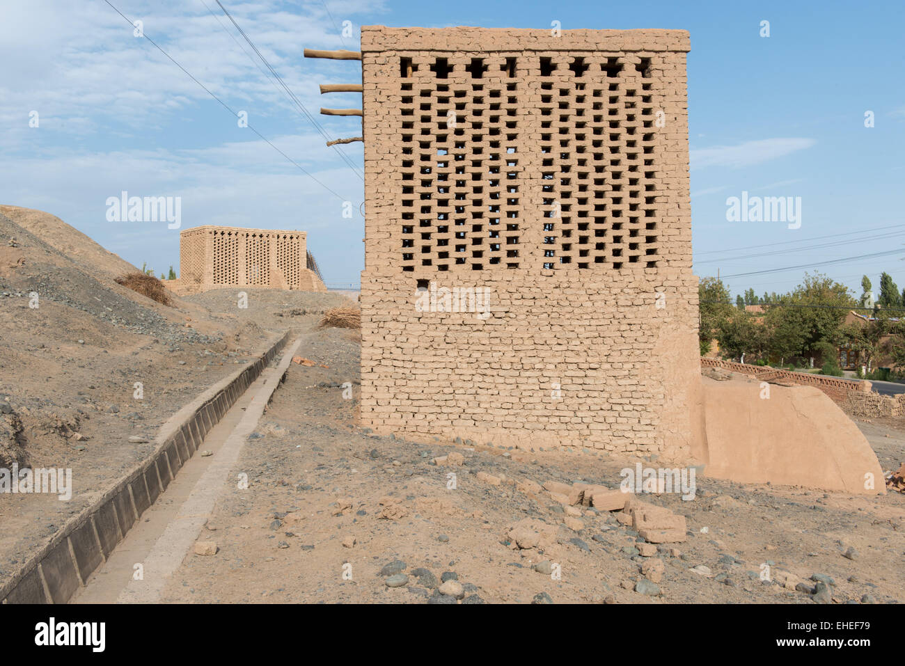 Turpan, Grapes Warehouse Stock Photo - Alamy