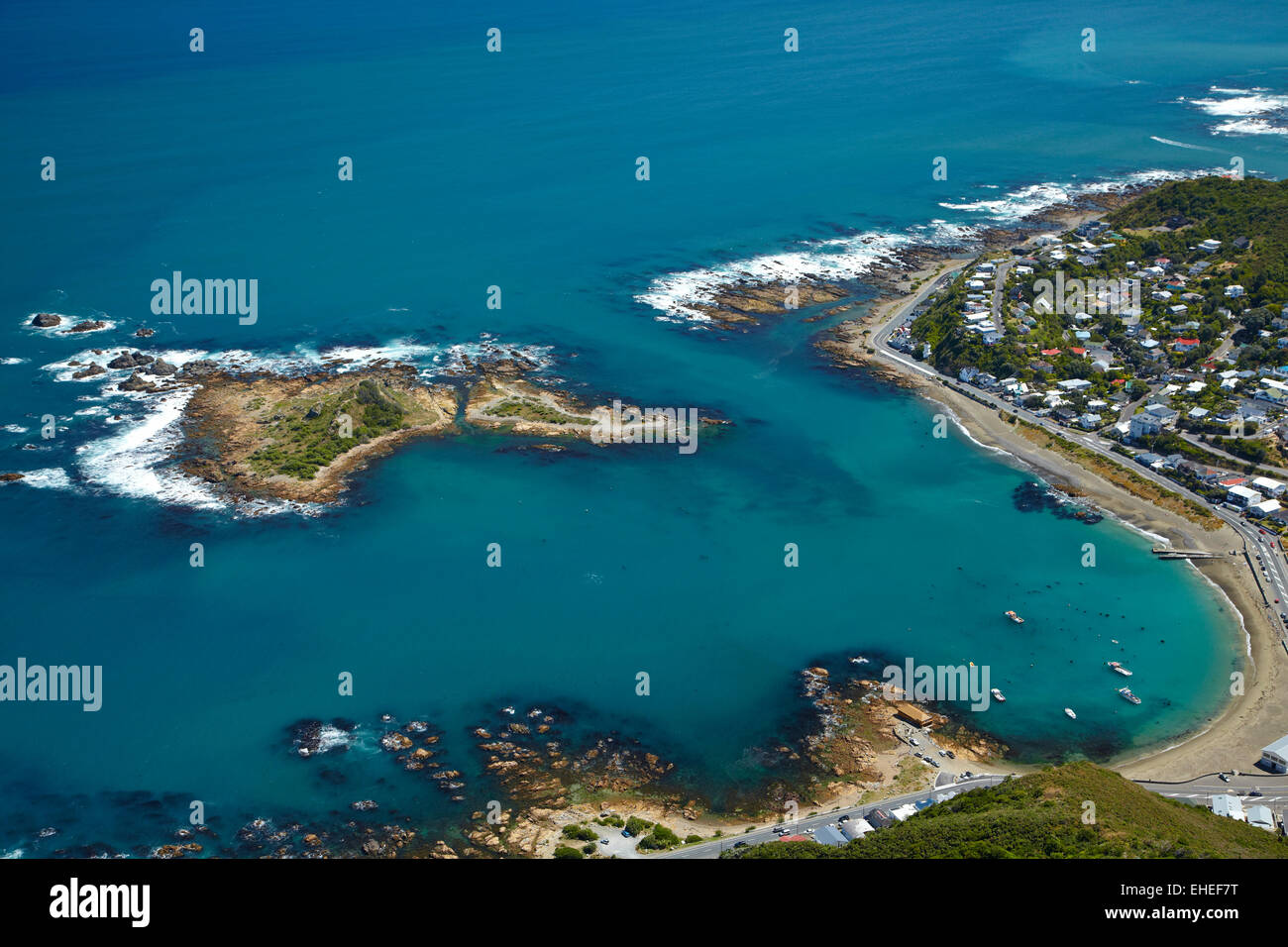 Island Bay and Tapu Te Ranga Island, Wellington, North Island, New ...