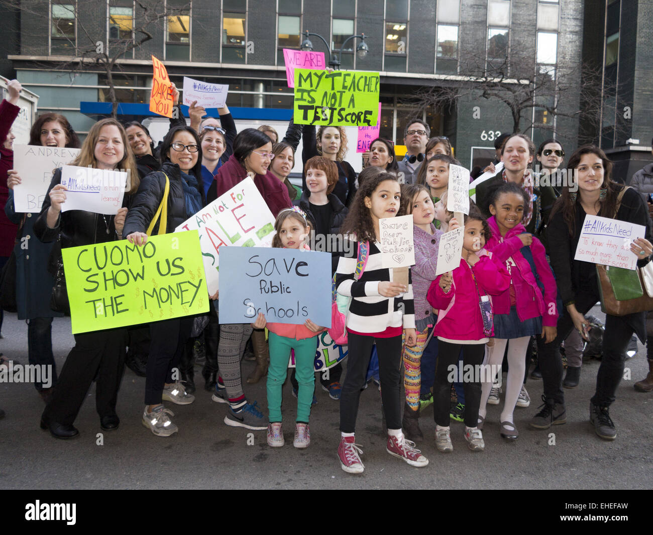 Rally to Protect Public Education in NYC, March 11, 2015 Stock Photo ...