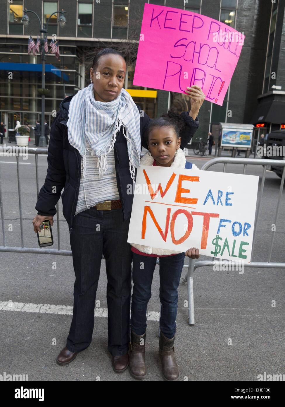 Rally to Protect Public Education in NYC, March 11, 2015 Stock Photo ...
