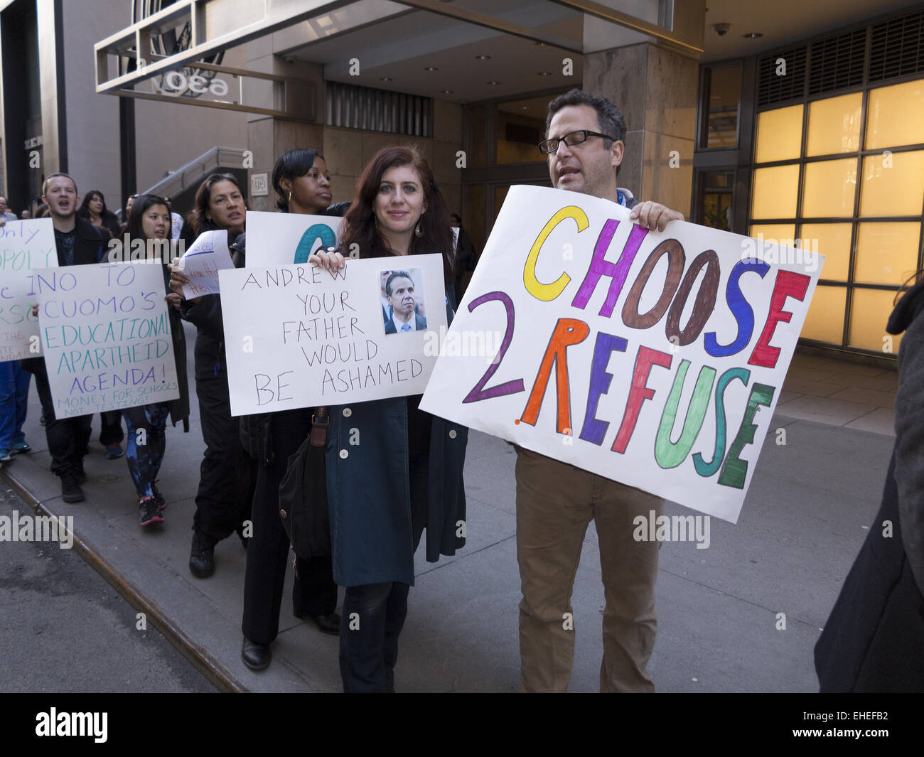 Rally to Protect Public Education in NYC, March 11, 2015 Stock Photo ...