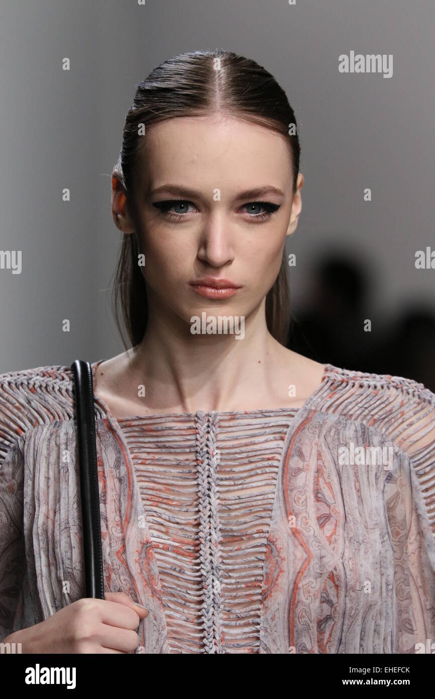 A model walks the runway at Zimmermann fashion show during Mercedes ...