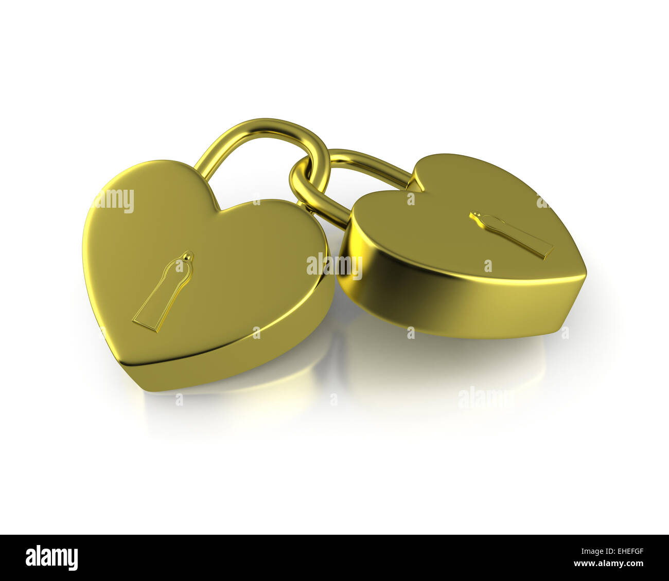 Two golden hearts hi-res stock photography and images - Alamy