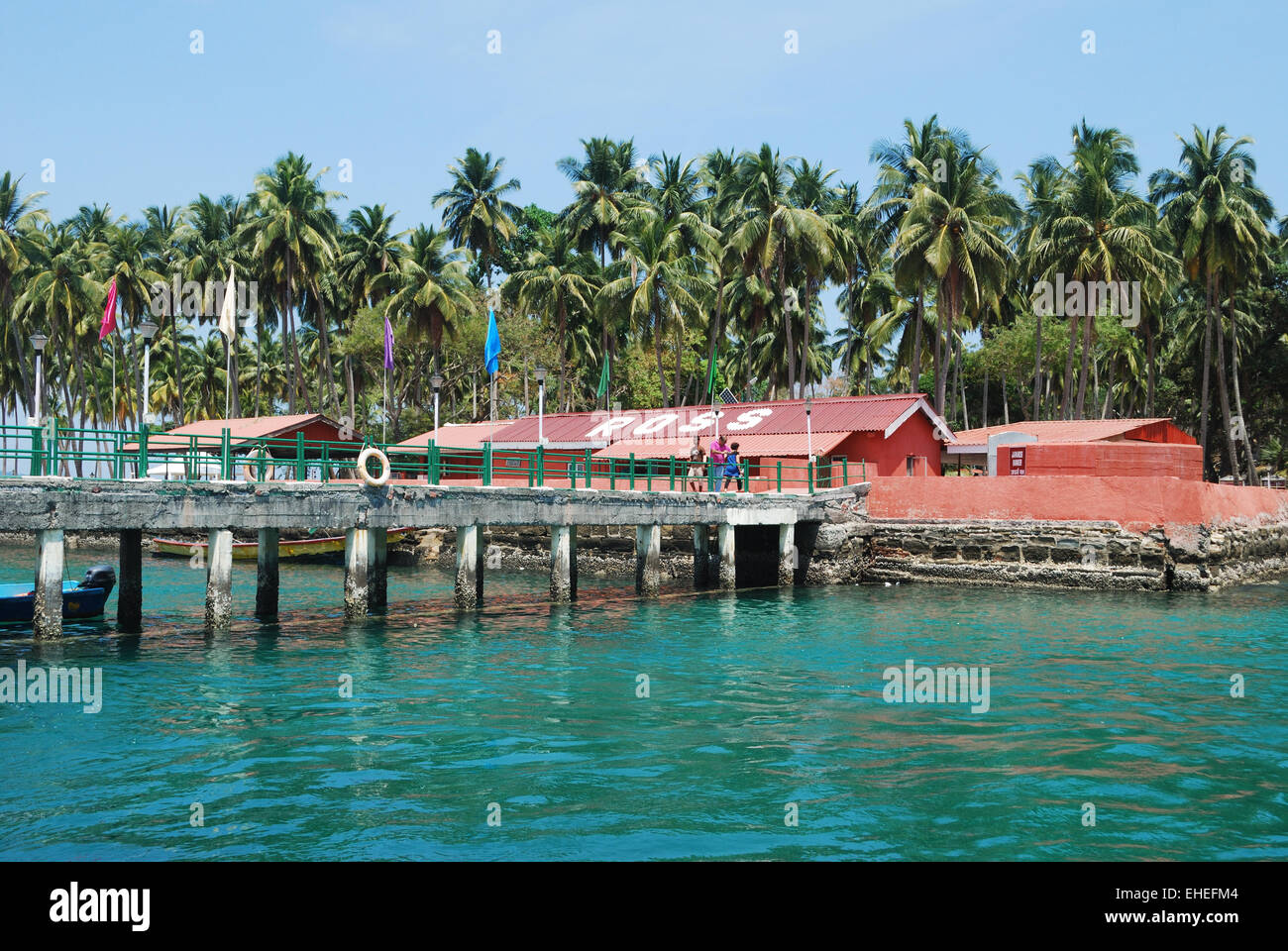 jetty at ross island andaman islands india Stock Photo - Alamy