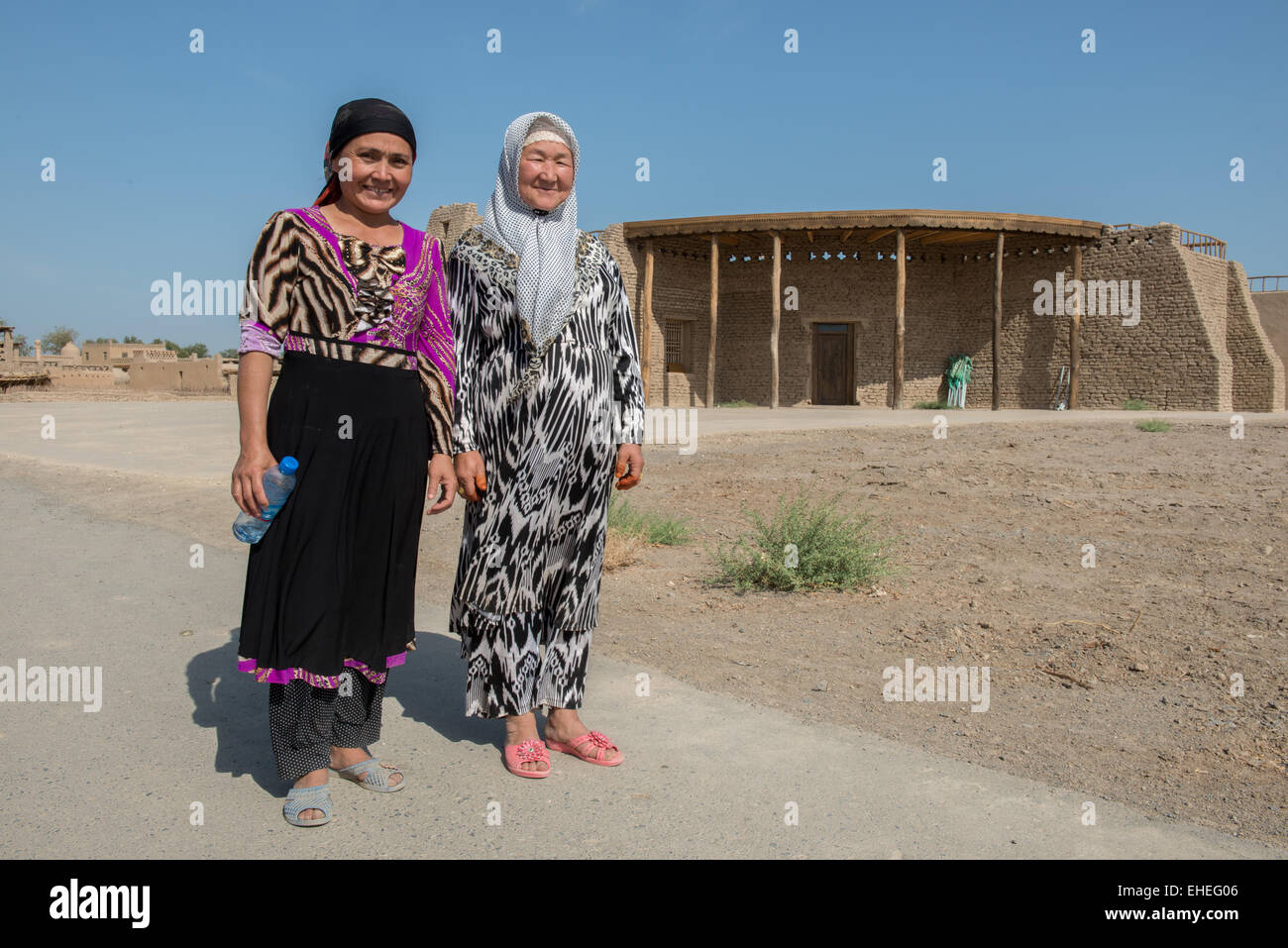 Two Uyghur Women, Turpan, Aydingkol Village Stock Photo - Alamy