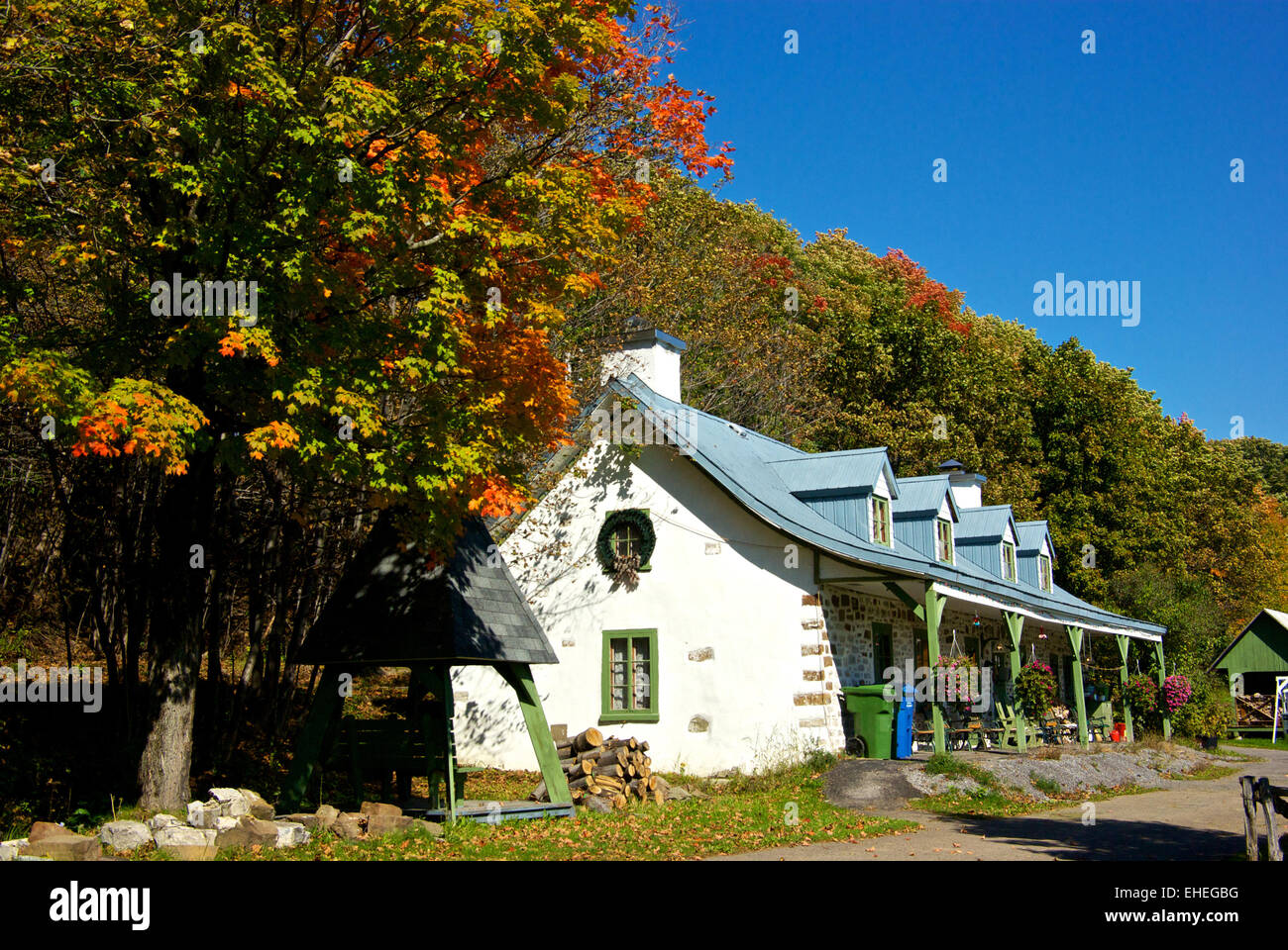 Early Quebec settler family Cloutier plaster over stone ancestral ...