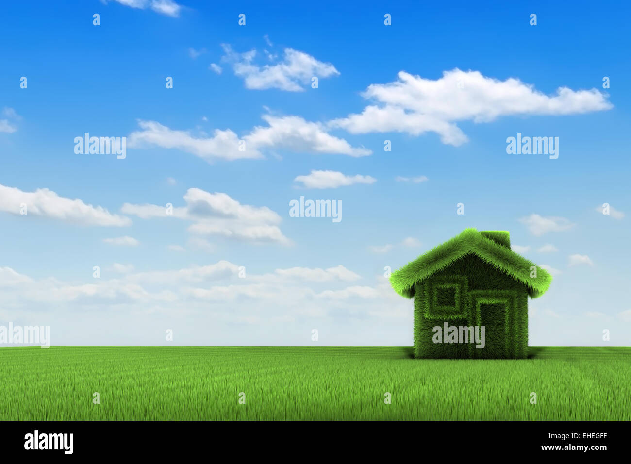 House and Field Stock Photo - Alamy