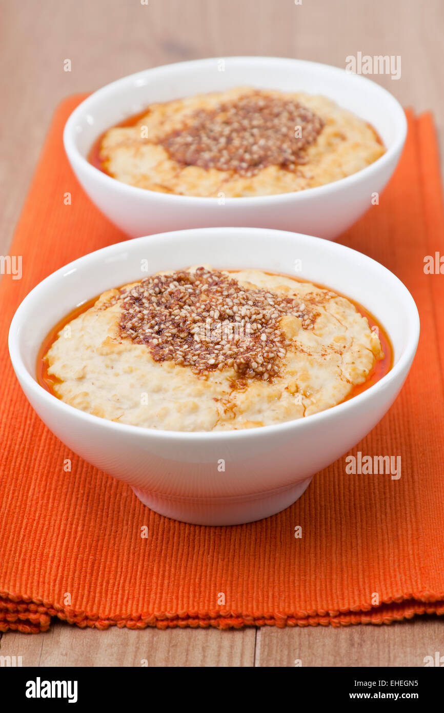 Hummus - Chickpeas Puree Stock Photo - Alamy