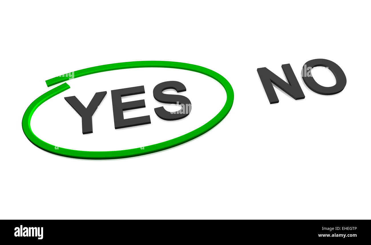 Yes or No Stock Photo - Alamy