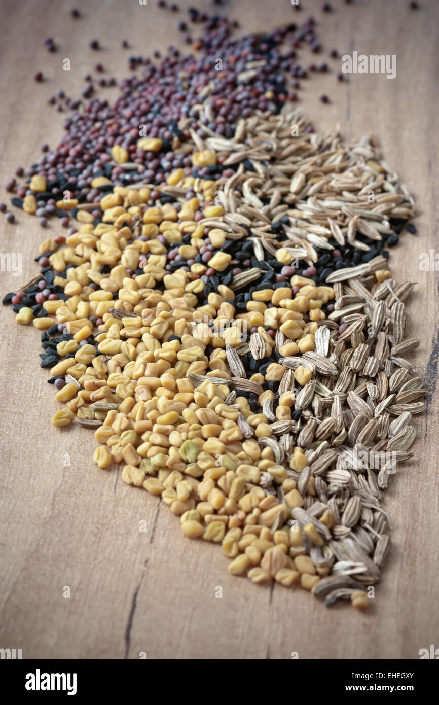 Spices for Panch Phoron Stock Photo - Alamy