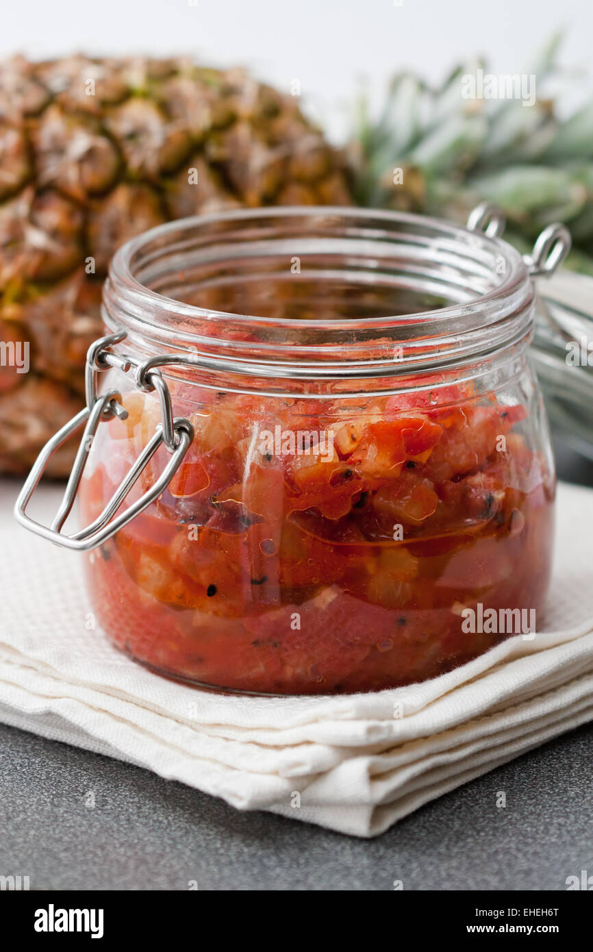 Indian pineapple chutney hi-res stock photography and images - Alamy