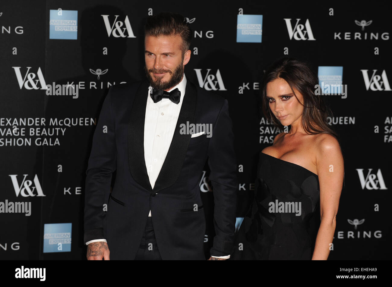 London, UK, UK. 12th Mar, 2015. DAVID BECKHAM and VICTORIA BECKHAM ...