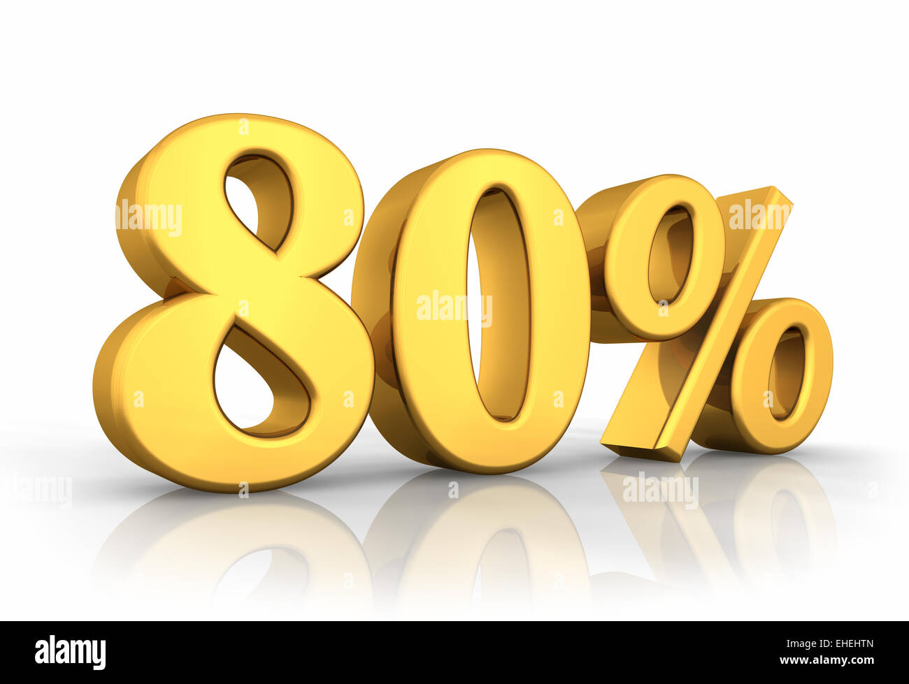 Gold Eighty Percent Stock Photo - Alamy