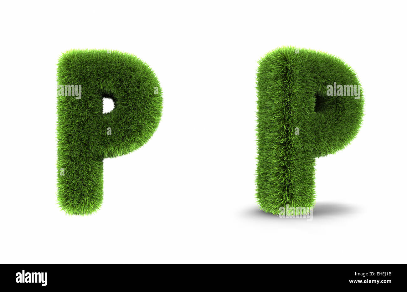Grass Letter P Stock Photo - Alamy