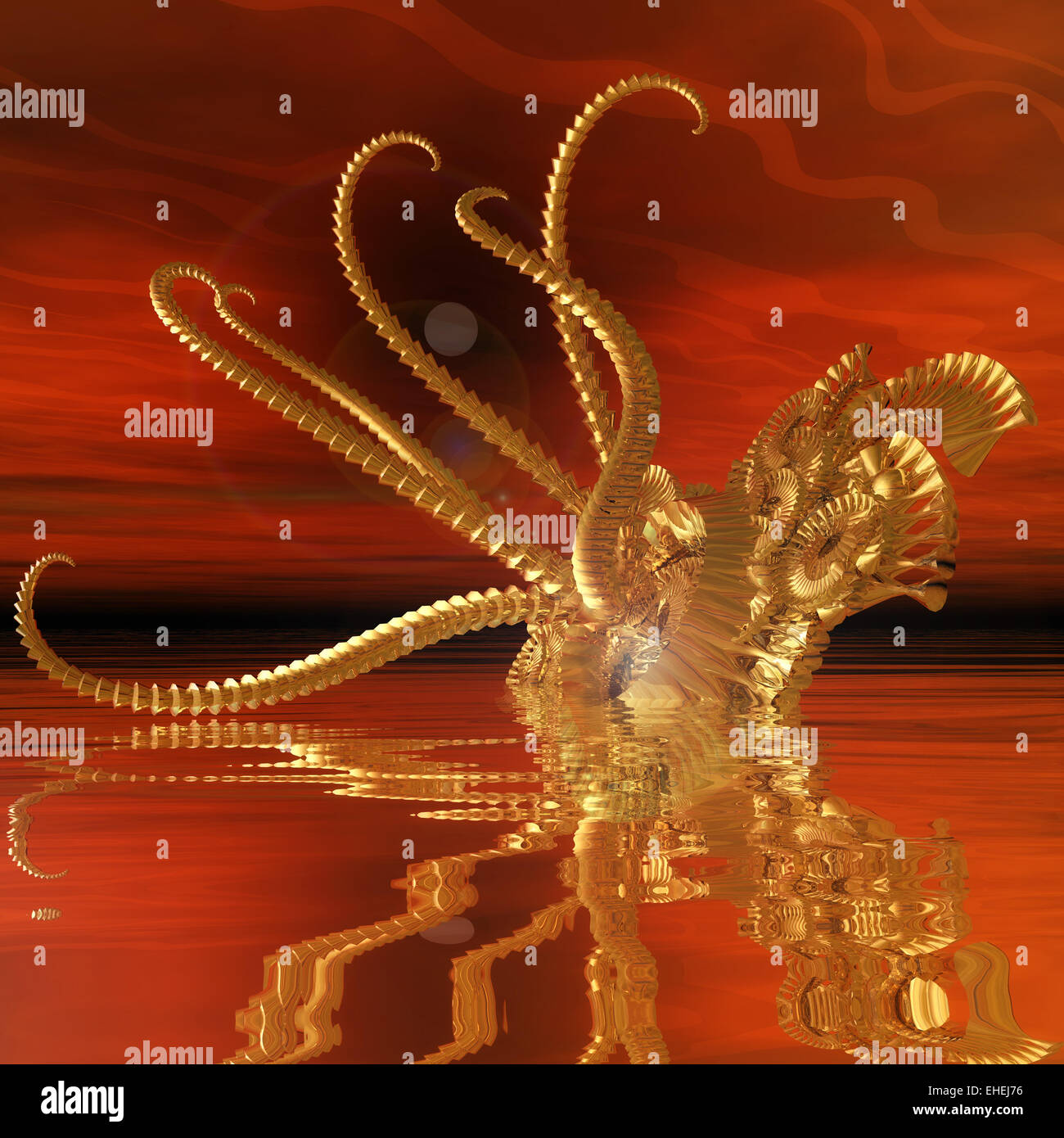 Alien fractal structure Stock Photo - Alamy