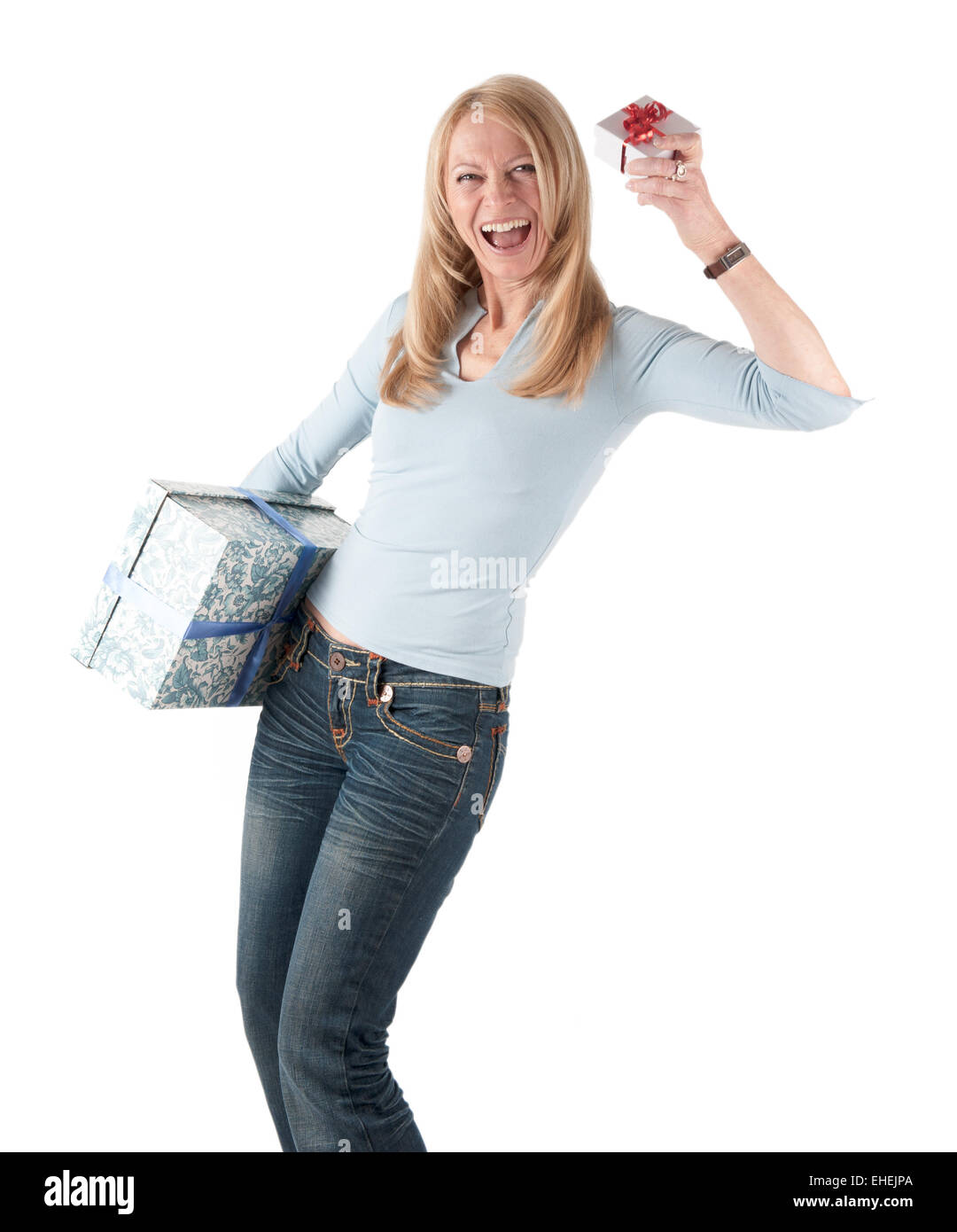 Two birthday christmas presents hi-res stock photography and images - Alamy