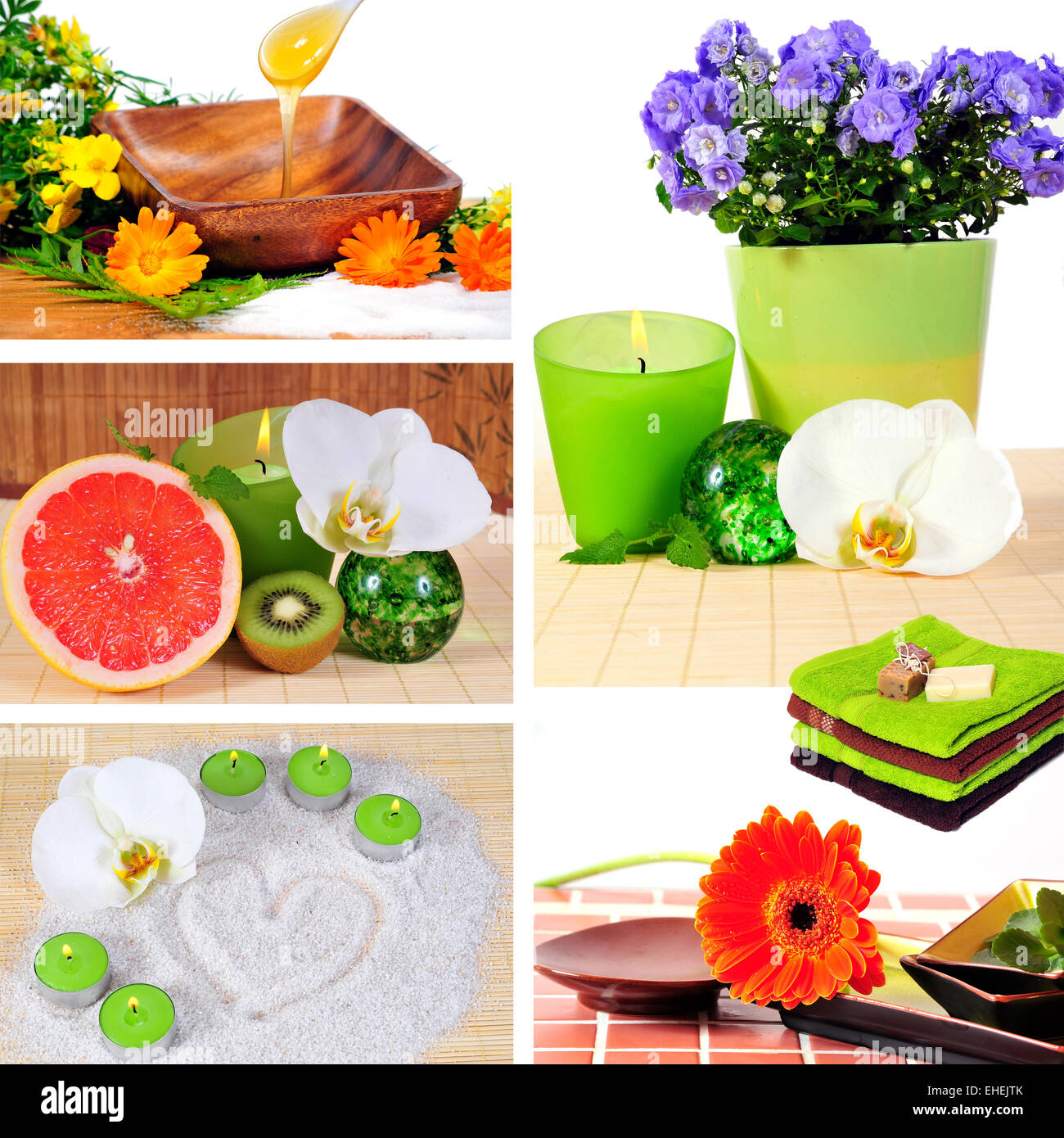 Collage spa hi-res stock photography and images - Alamy