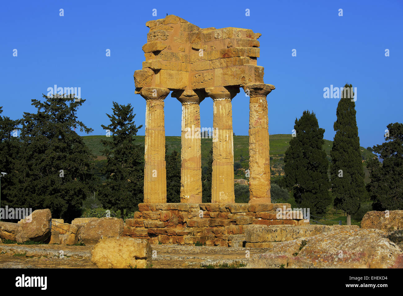 Temple of Castor and Pollux, Agrigent, Italy Stock Photo - Alamy